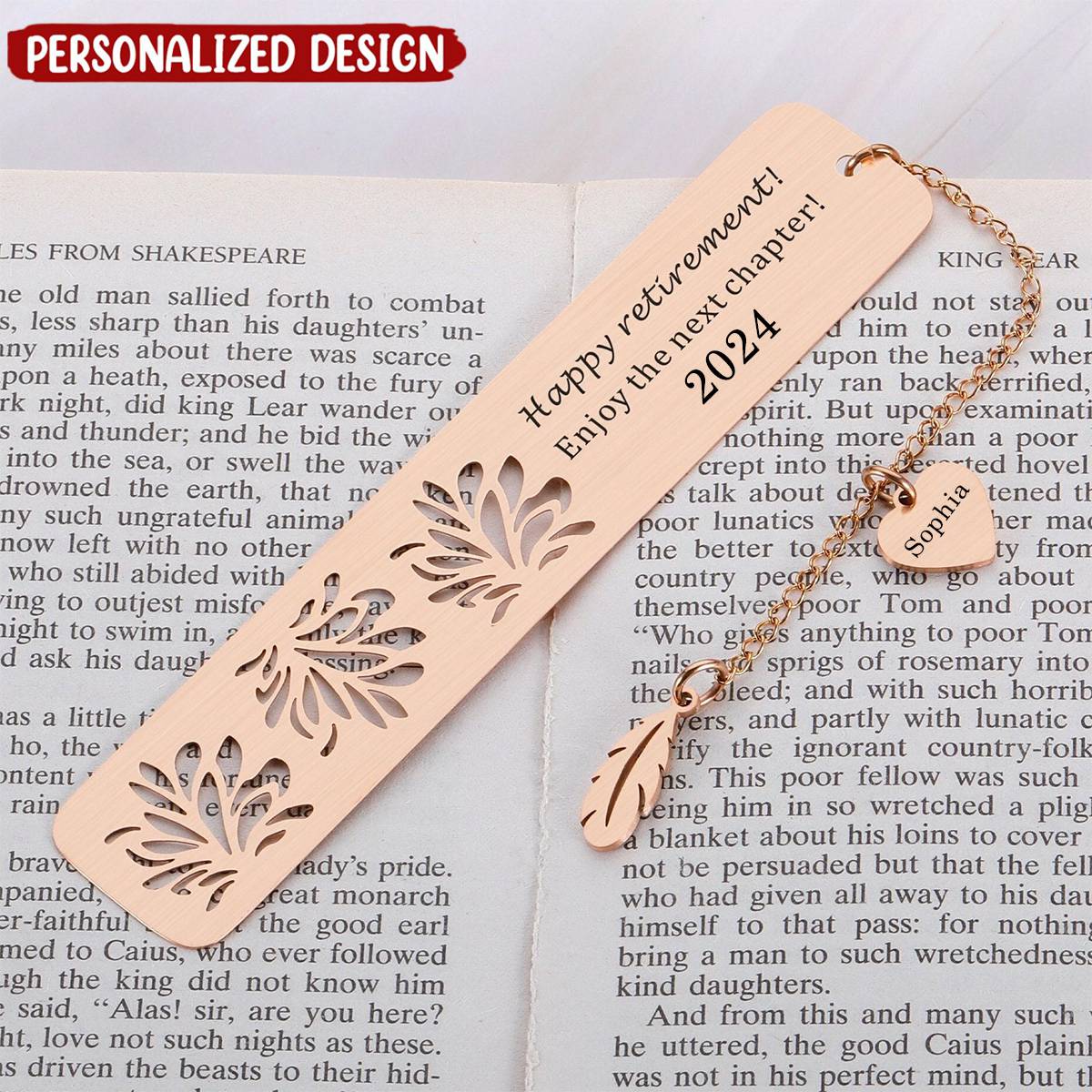 Happy Retirement Enjoy The Next Chapter Personalized Metal Bookmark ...