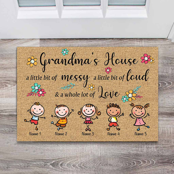 Grandma's House - Personalized Mother's Day Grandma Doormat - woohops